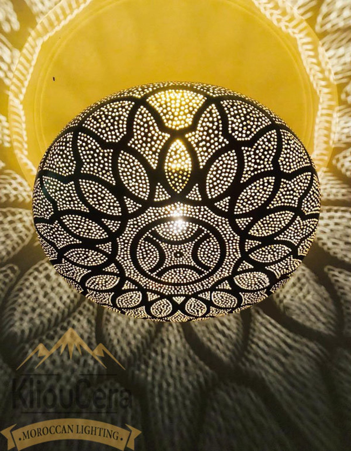 Moroccan Pendant Light, Moroccan Light Fixture Lamp, Pierced Ceiling ...
