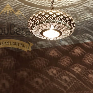 Pendant Light Light Brass Open Bottom, Moroccan Lamp, Ceiling Light ...