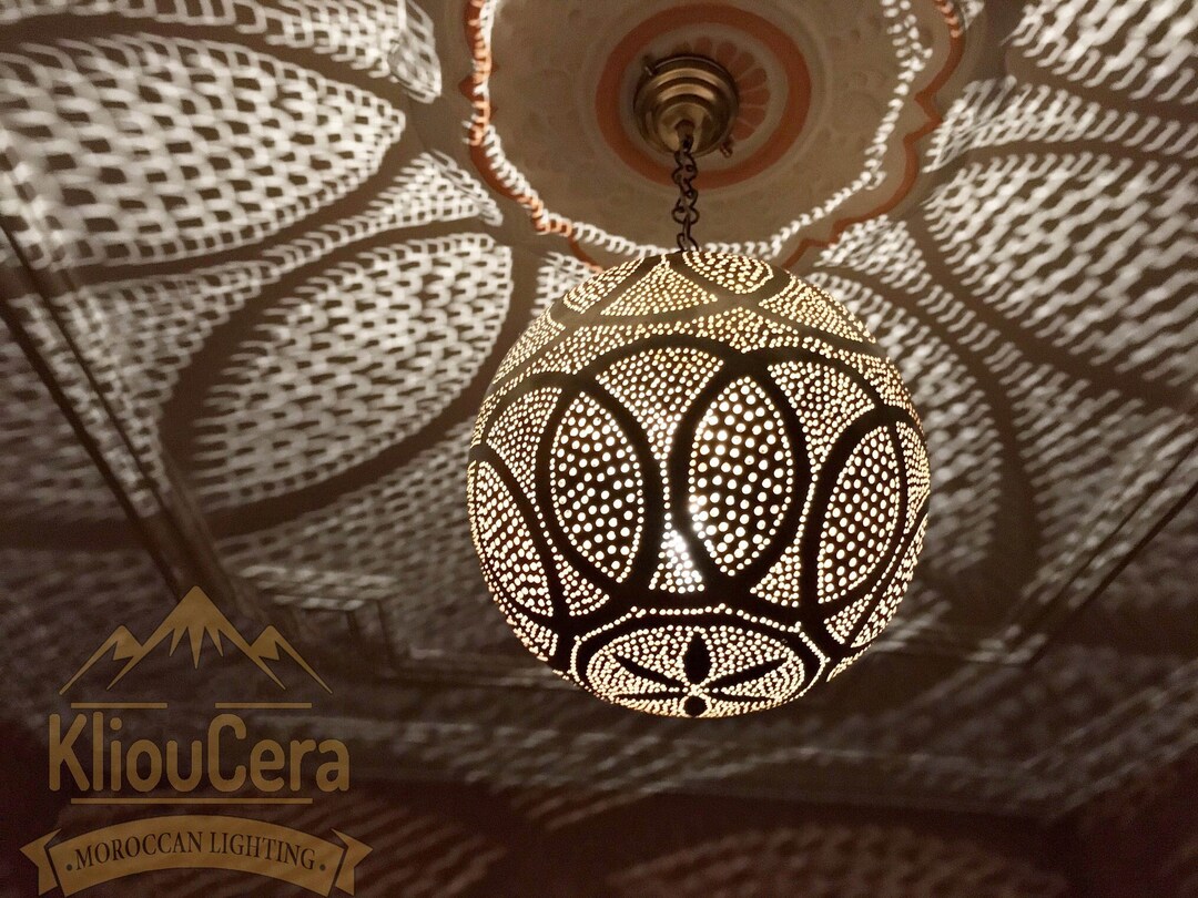 Moroccan Pendant Light Hanging Lamp , Lampshades Lighting, Brass ...