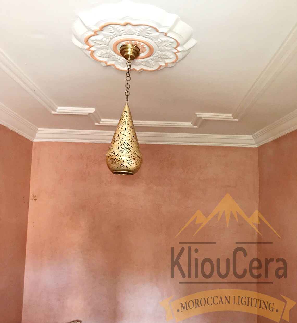 Moroccan Brass Pendant Lamp Open Drop, Pendant Light Shades,moroccan ...