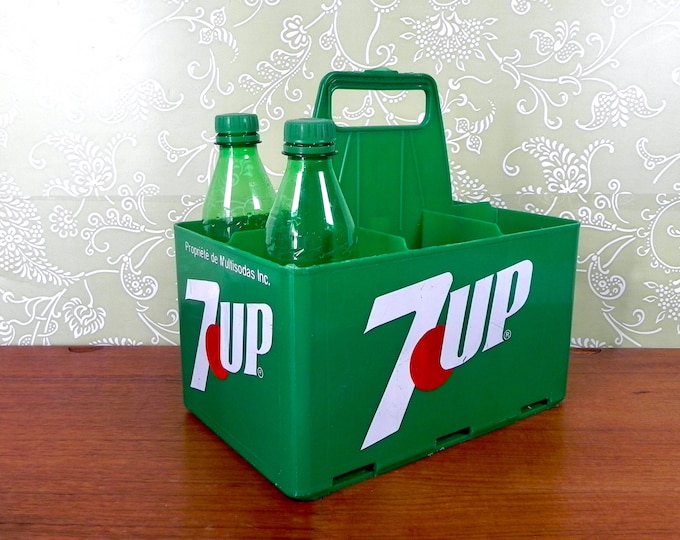 7 UP Bottle Caddy | Vintage Soft Drink Carrier | Soda Bottle Holder - Etsy