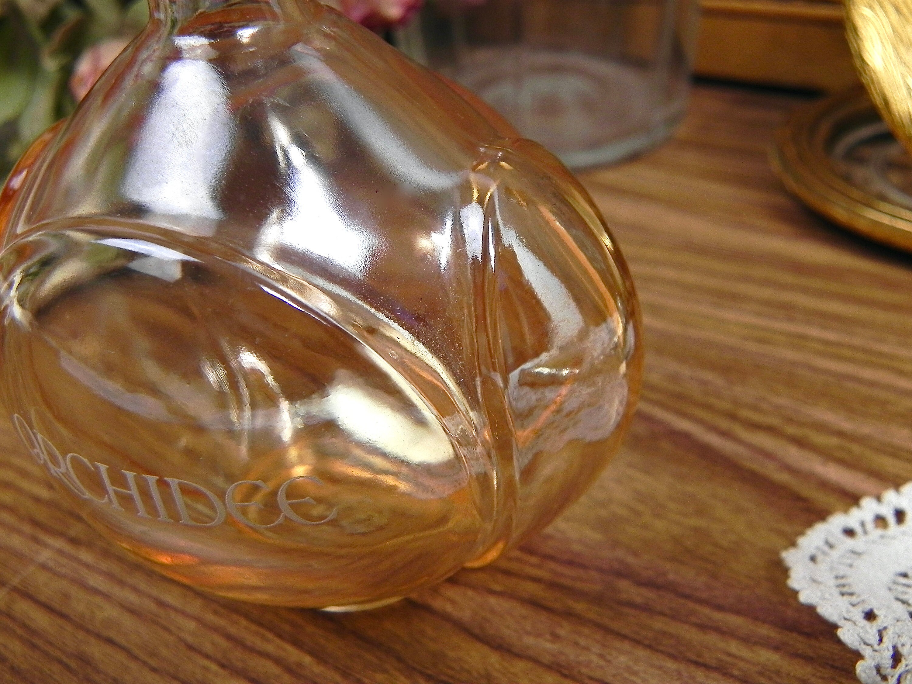 Vintage Perfume Bottle by Orchidee Yves Rocher Amber Glass - Etsy