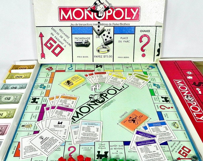 Monopoly 1985 Game - French Version | Vintage Board Games | Real Estate ...
