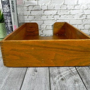 Old Wooden Desk Tray | in and Out Paper Tray | Legal & Letter Size ...