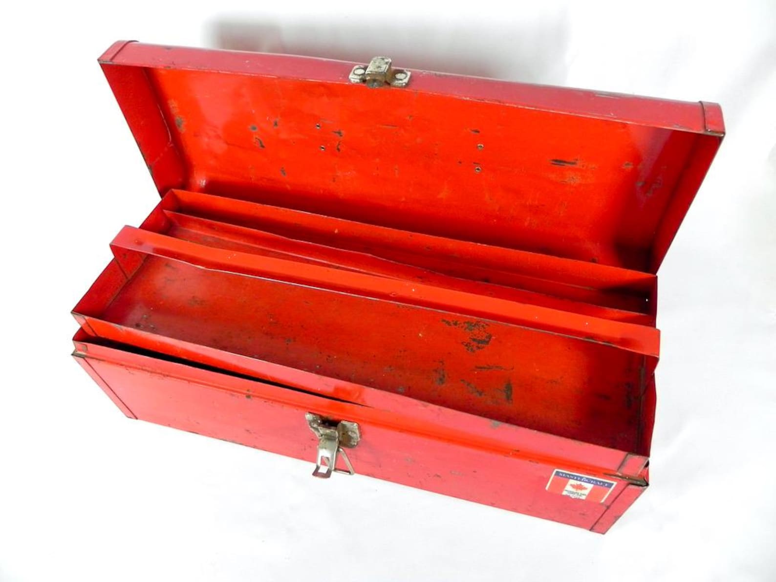 Vintage Red Tool Box | Rustic Metal Garage Supplies | Mastercraft Retro ...