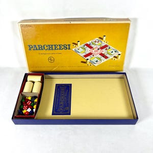 Parcheesi Board Game 1967 | Backgammon Game of India | Selchow ...