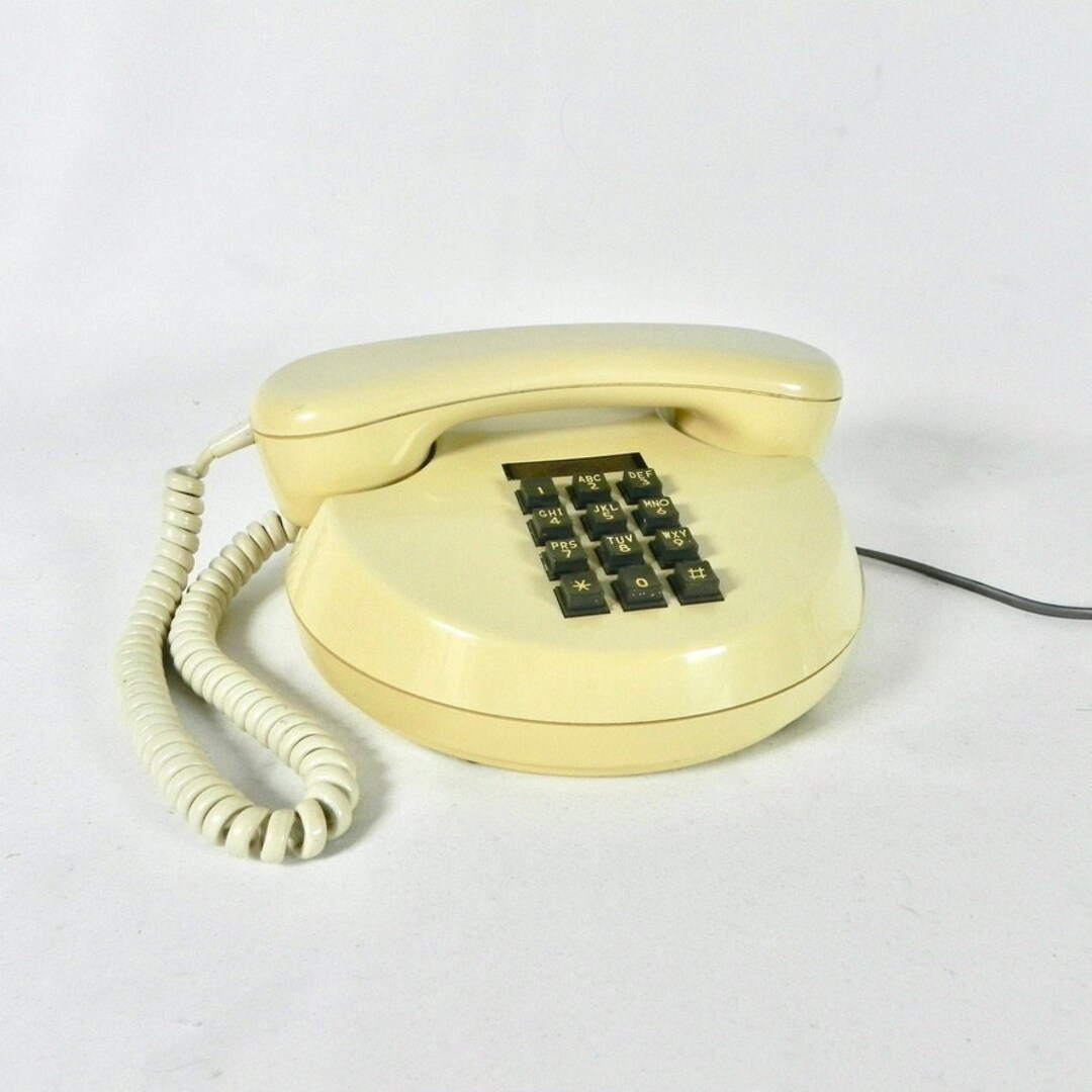 Round Princess Phone | Northern Telecom Push Button Landline | Vintage ...
