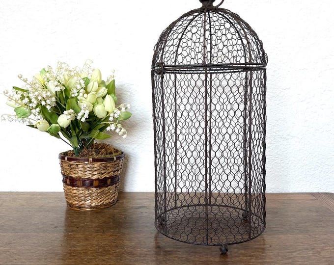 Vintage Wire Bird Cage | Rustic Hanging DIY Craft | Country Core Shabby ...