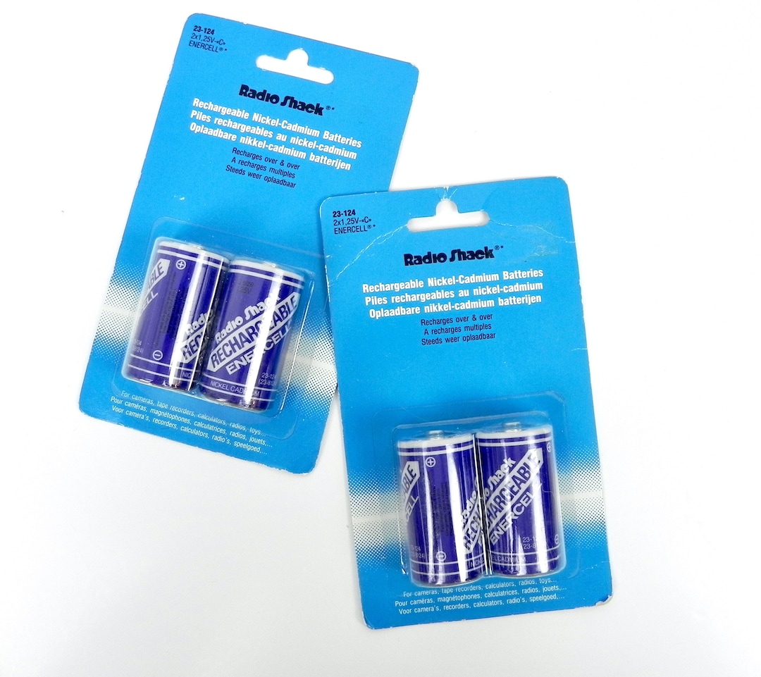 Vintage Nickel-cadmium Batteries | 70s Radio Shack Enercell Batteries ...