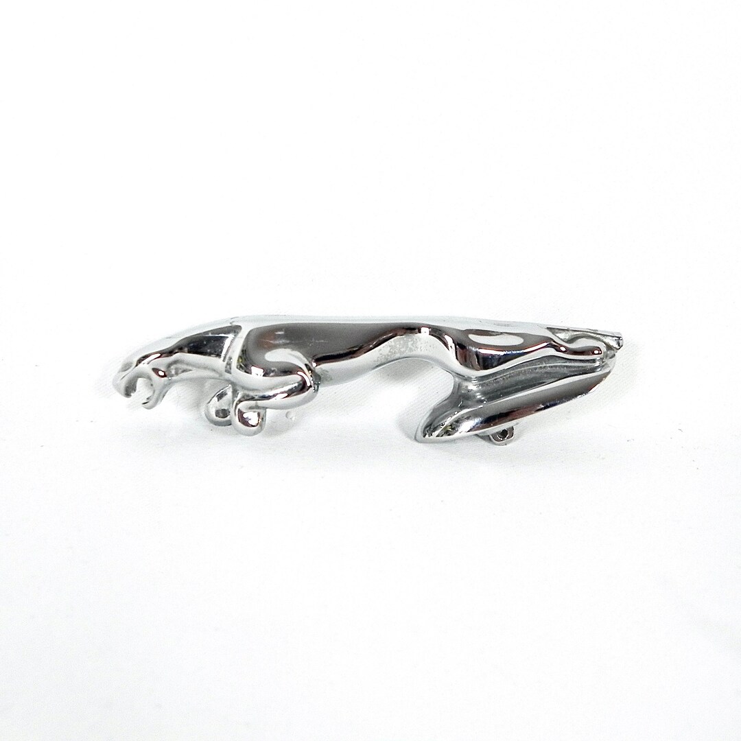 Chrome Jaguar Car Bonnet Mascot | 1960s Hood Ornament | Solid Stainless ...