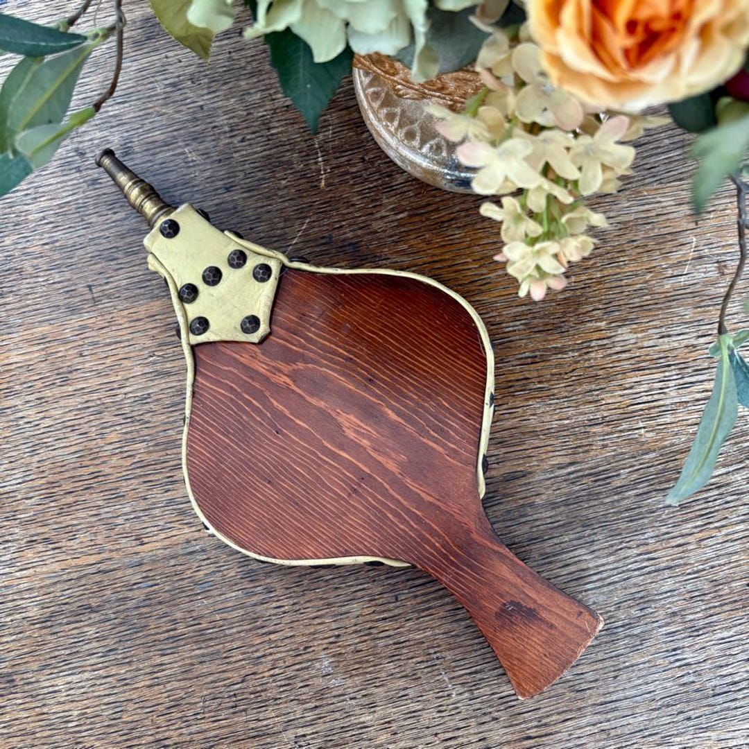 Vintage Handmade Bellows | Artisan Crafted Leather & Wood Fireplace ...