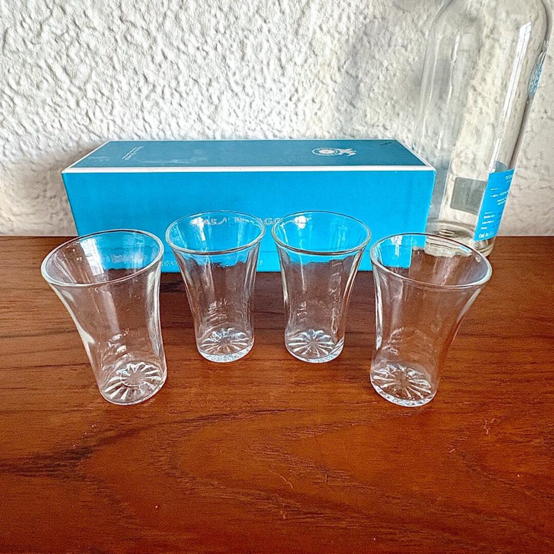 Fluted 1.5 Oz Shot Glasses | Set of 4 Ribbed Textured Shooters ...