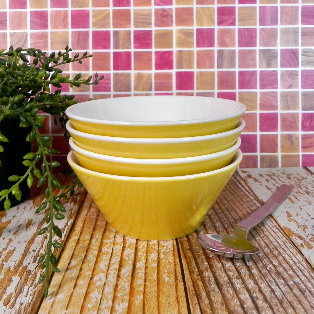 Syracuse China Yellow Bowls Cereal Oatmeal Dessert of Berry Bowls ...