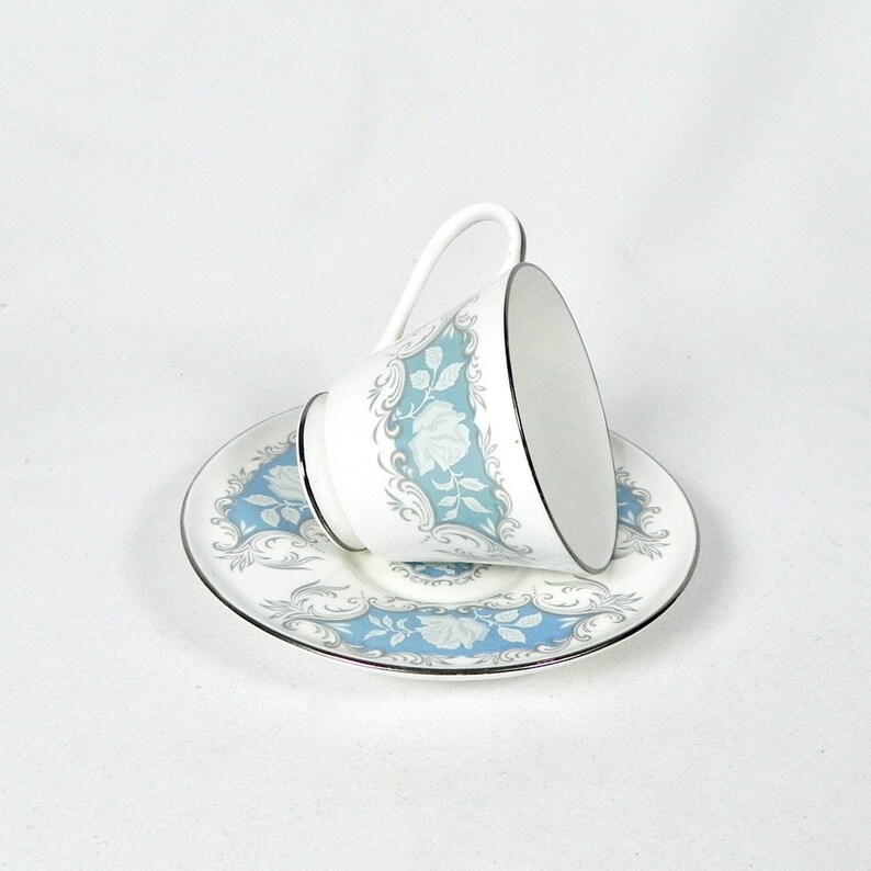 Aynsley Moonlight Rose 182 Teacup & Saucer | Footed Cup | Vintage ...