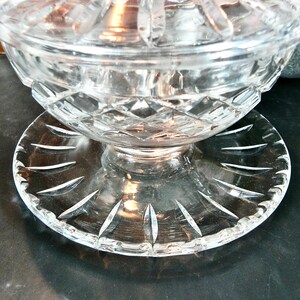 Cut Crystal Compote or Condiment Dish With Lid & Spoon | Diamond ...
