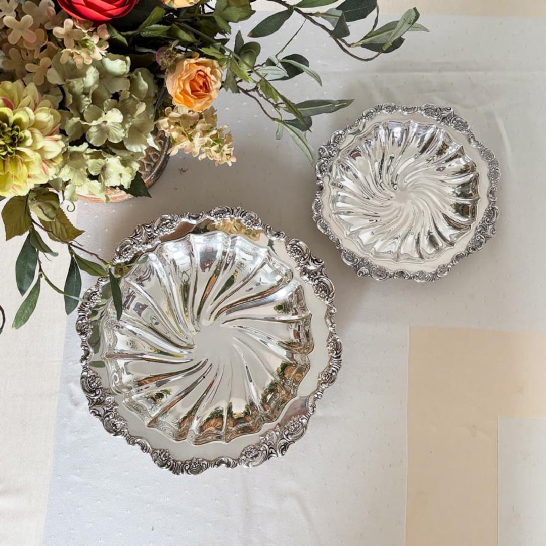 Vintage Wallace Silver-plated Baroque Serving Plate: Ruffle Edge Tray ...