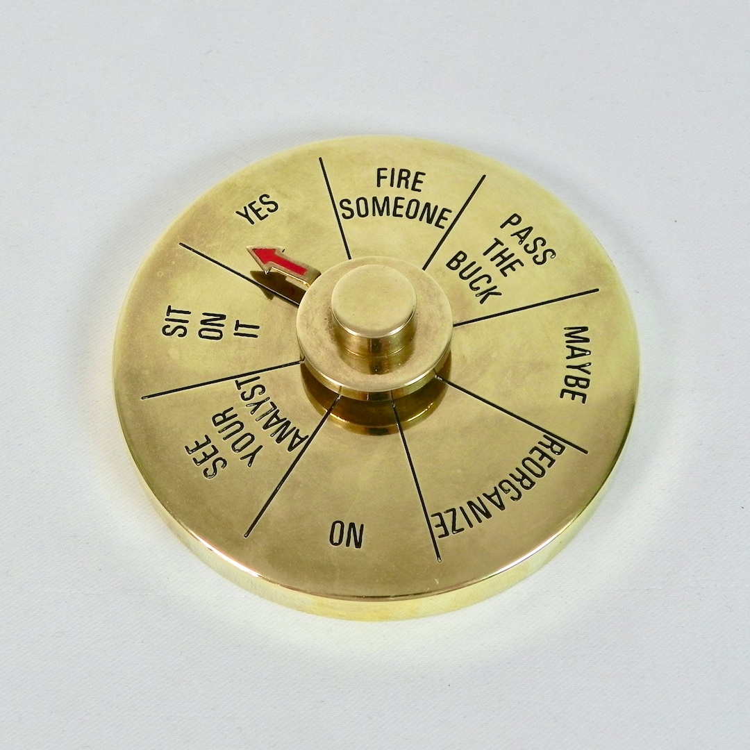 Brass Decision Maker Spinner | Novelty Gift Fortune Teller | Funny ...
