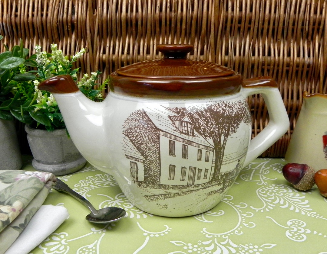 HAB Crocks Teapot | Habitant Potteries | Beauceware Signed Quebec ...