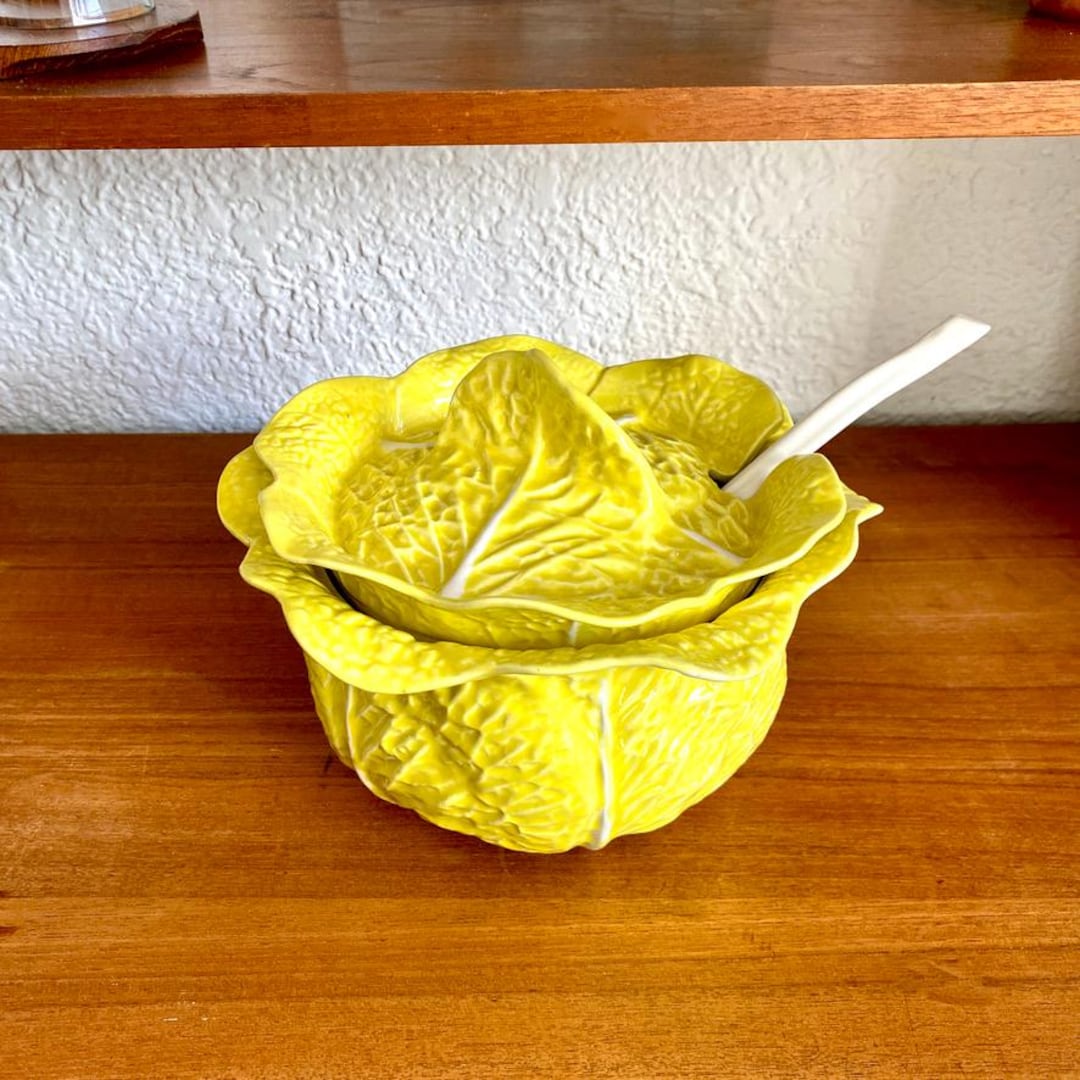 Ceramic Cabbage Tureen With Matching Spoon Bordallo Pinheiro | Vintage ...