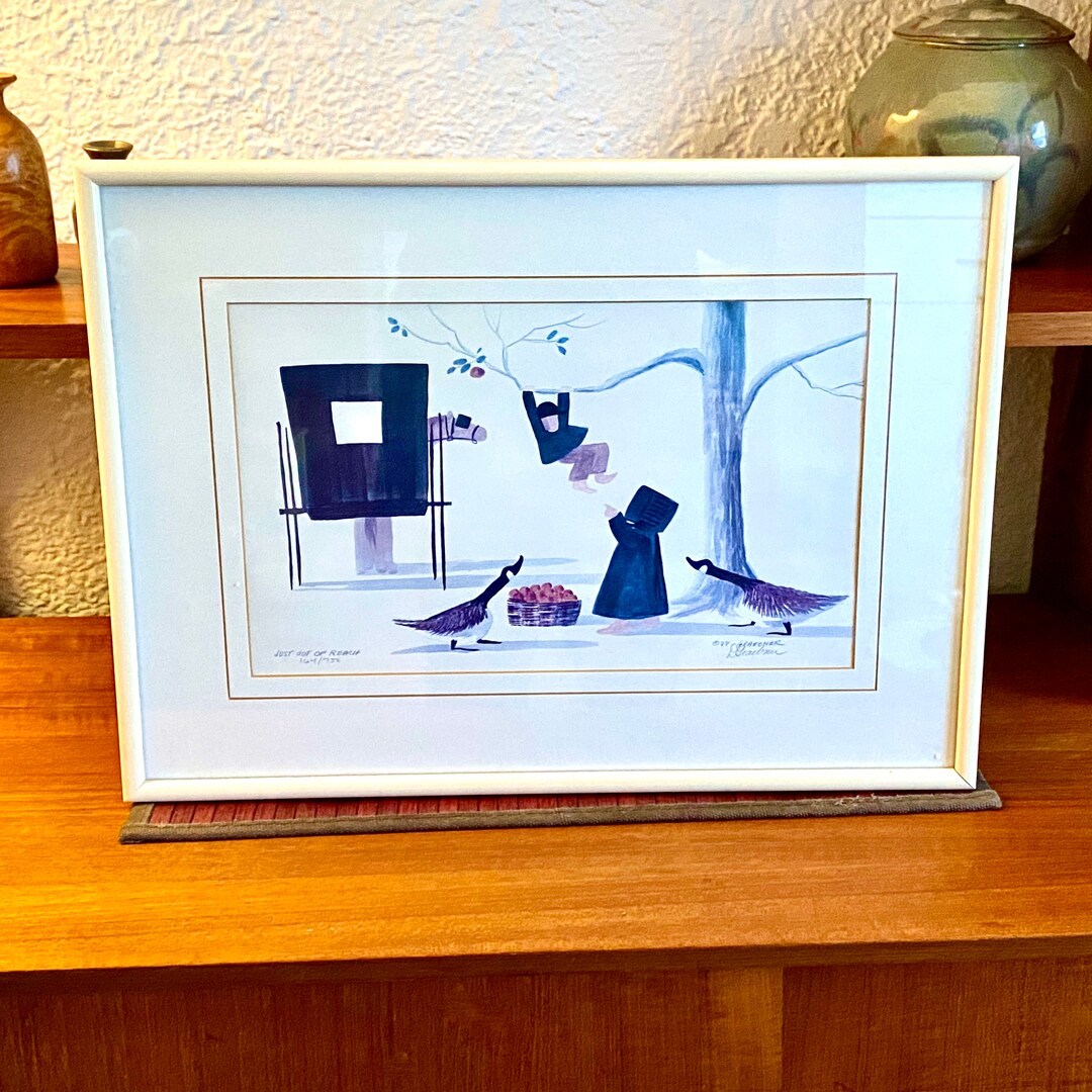 Diane Graebner Signed Litho Amish Art 1988 | Folk Art Print Retro ...
