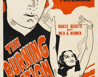 Marijuana 1930s Smoking Reefer Madness Vintage Style Movie Poster - Etsy