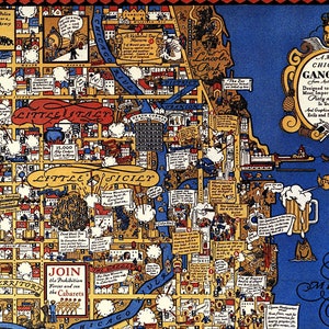 Chicago Gangland Map Historic 1931 Vintage Gangster Map 24x30 - Etsy