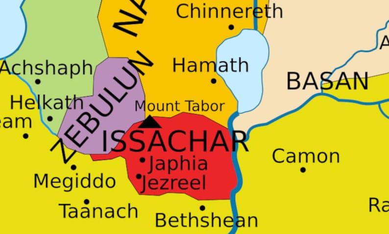 The Twelve Tribes of Israel Poster – Biblical Map (c. 1200–1050 B.C ...