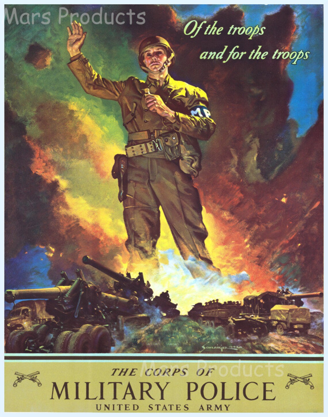 1942 WW2 Military Police Vintage Style US Army Poster - Etsy