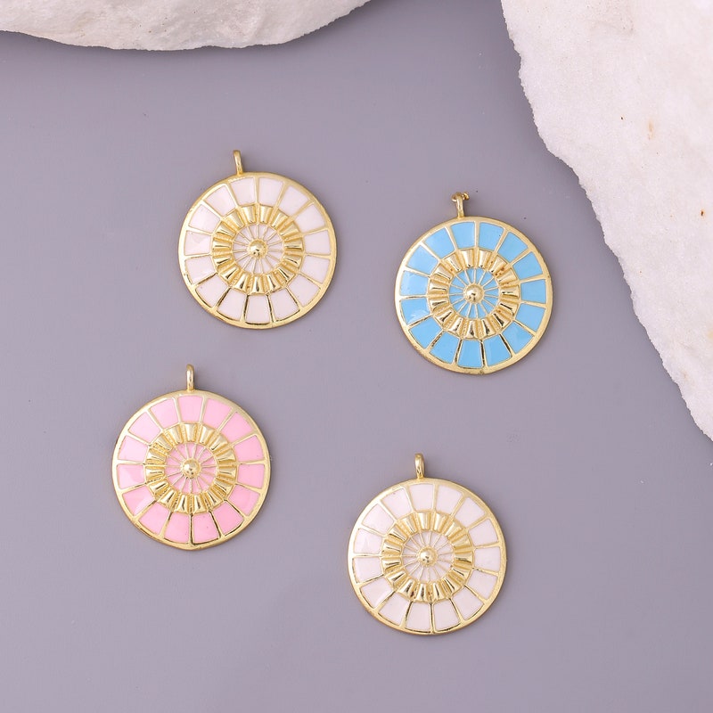 Enamel Pendant - Etsy