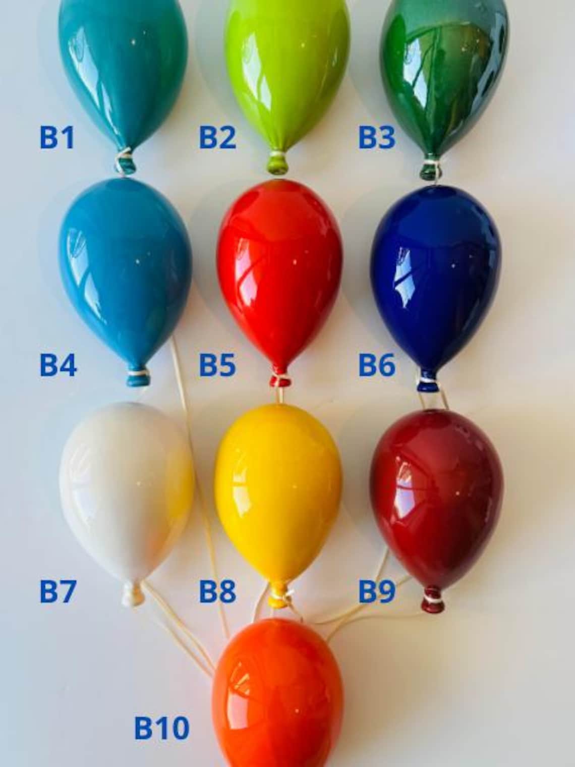Big Colorful Ceramic Balloon – Bright Wall Decor – Handmade in Portugal ...