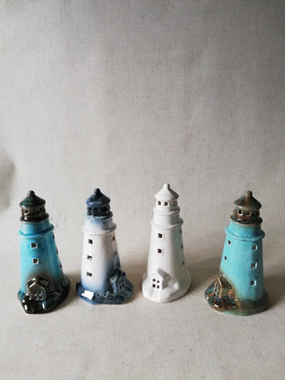 Handmade ceramic lighthouse | Etsy