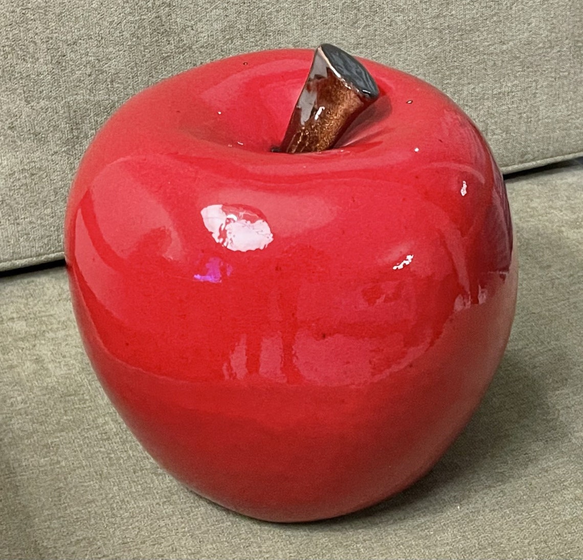 Ceramic Apple Sculpture Fruit Figurine Tabletop - Etsy