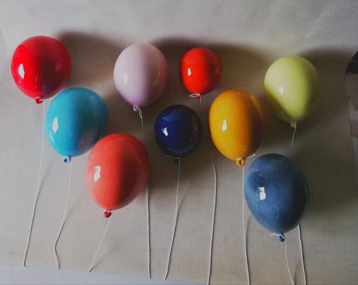 Creative Ceramic Balloon Wall Hanging | Etsy