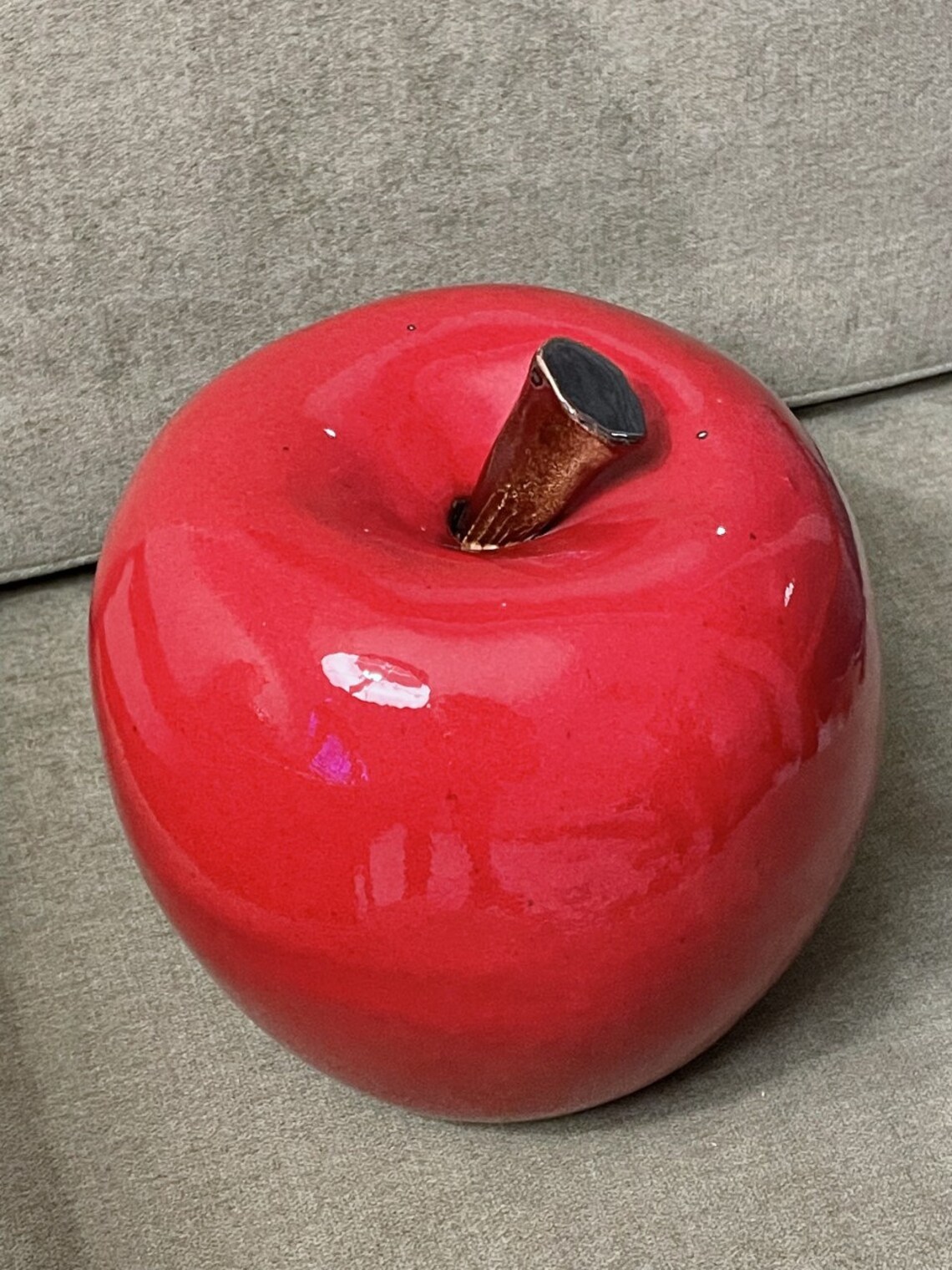 Ceramic Apple Sculpture Fruit Figurine Tabletop - Etsy