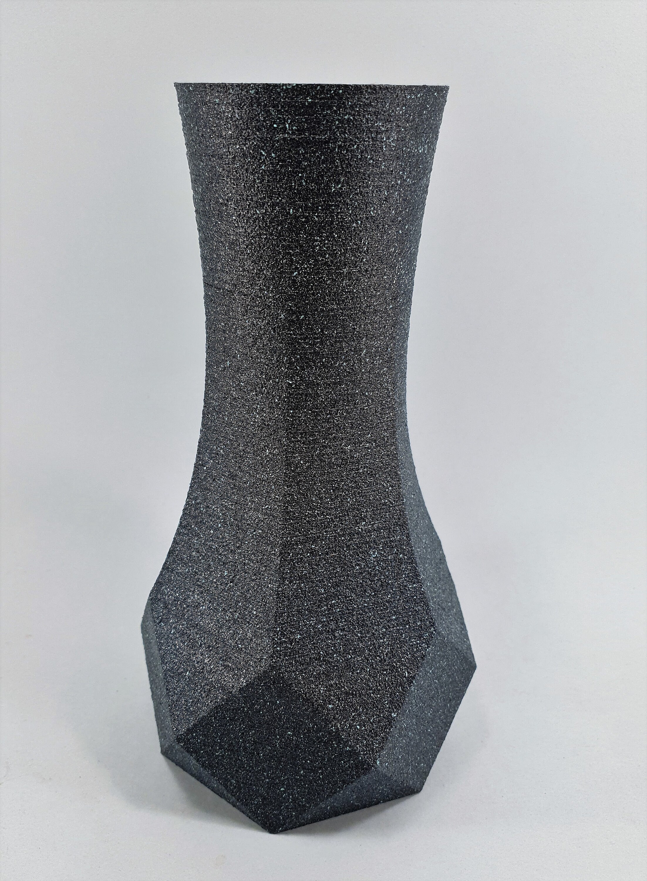 Large 10in 25cm Granite Stone Look Vase Black Grey White Vase - Etsy
