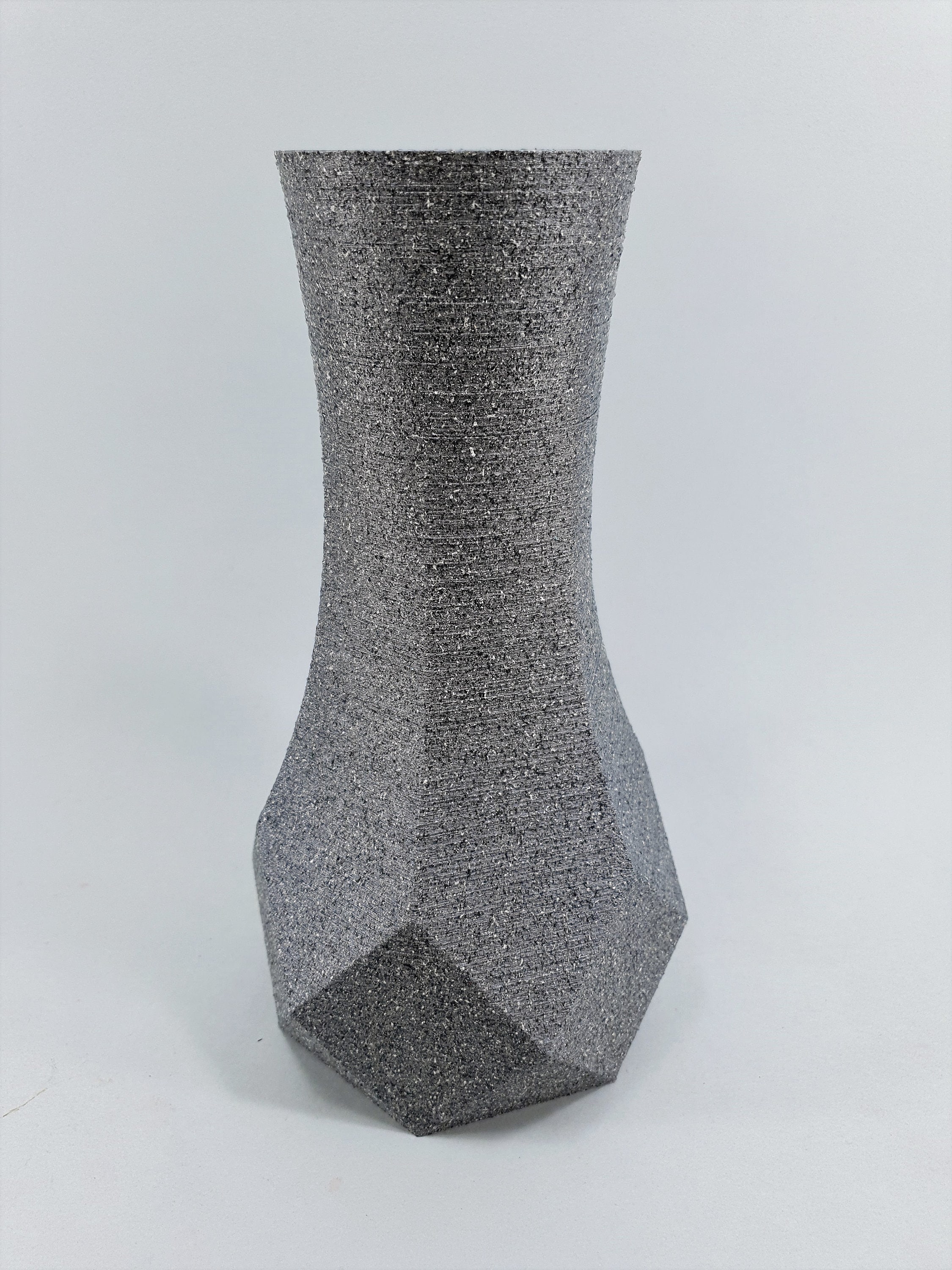 Large 10in 25cm granite stone look vase Black Grey White vase | Etsy