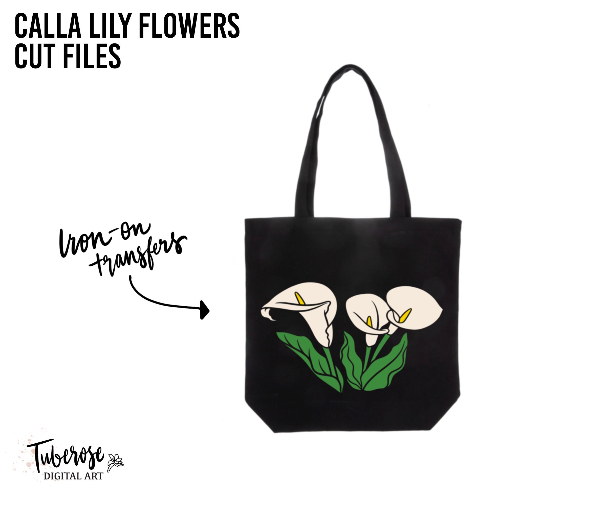 Calla Lily Flower Svgs, Illustrated Lily Line Art, Cricut Sticker File ...
