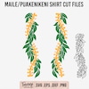 Hibiscus and Plumeria Leaves Strand SVG, Hibiscus Cluster, Frangipani ...