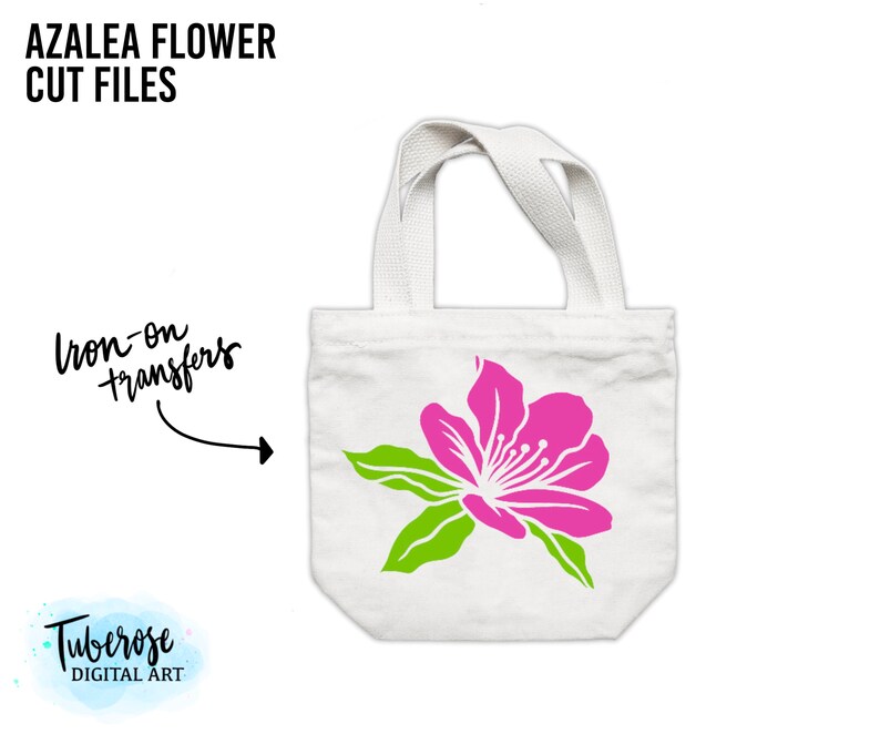 Azalea Flower SVG PNG Cut Files, Rhododendron Floral Illustrations ...
