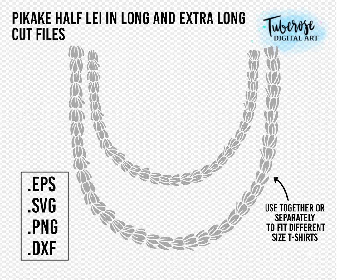 Pikake Half Lei in Long and Extra Ling for T-shirt Iron on and More ...