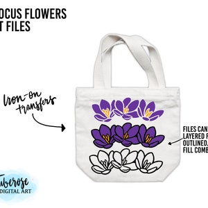 Crocus Flower SVG PNG Cut Files, Spring Floral Illustrations Cricut and ...