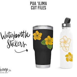 Pua Ilima, 'ilima Flower SVG, Cut Files, Outline and Solid Floral Art ...