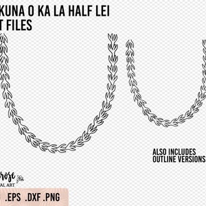 Kukuna O Ka La Half Lei in Long and Extra Long for T-shirt Iron on and ...