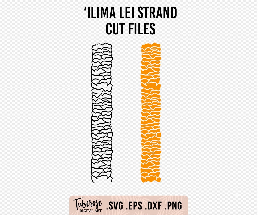 Ilima Lei Strand SVG, Lei 'ilima in Outline and Solid Design ...
