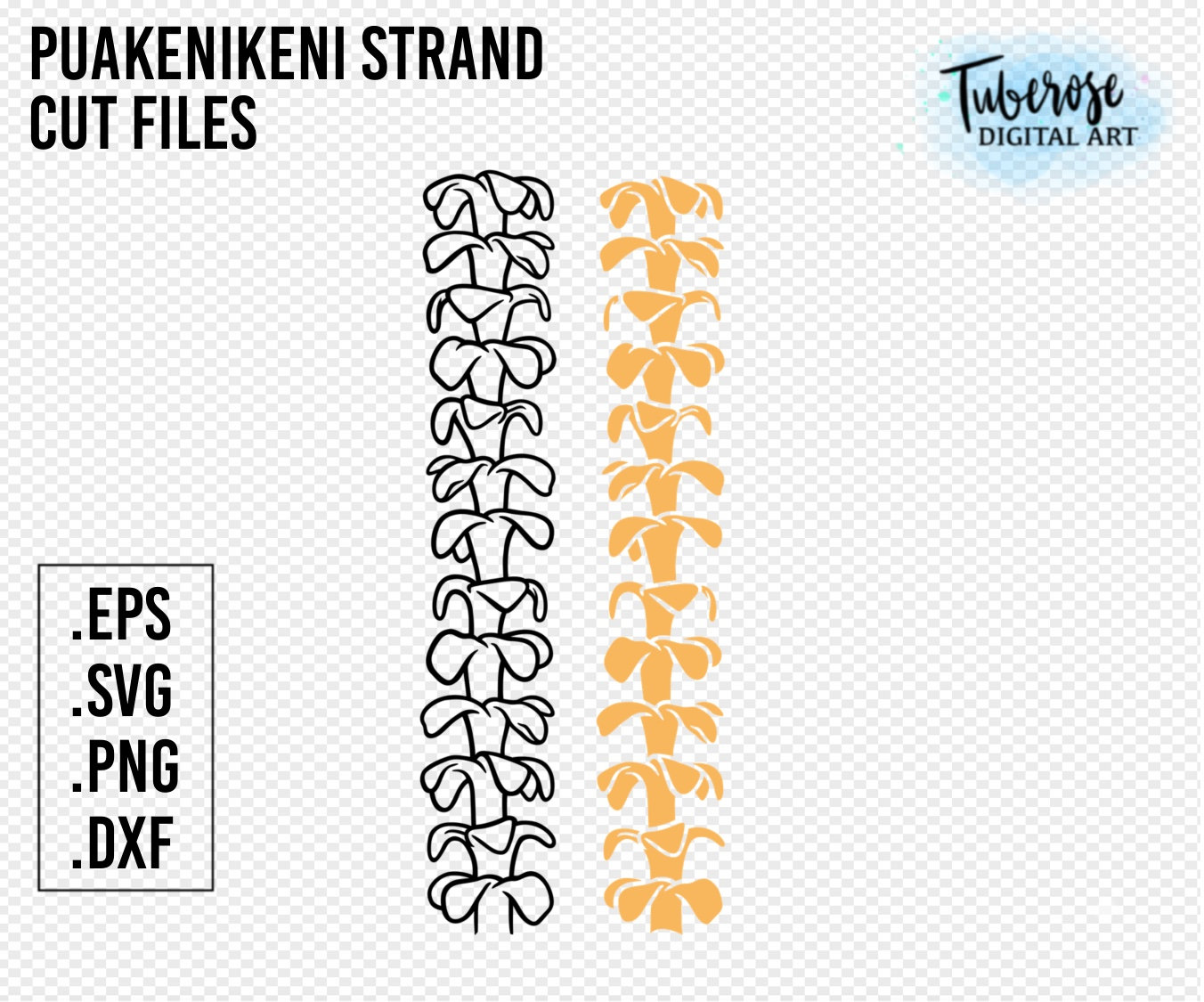 Puakenikeni SVG Lei Puakenikeni Flower Strand Garland Cut - Etsy Australia