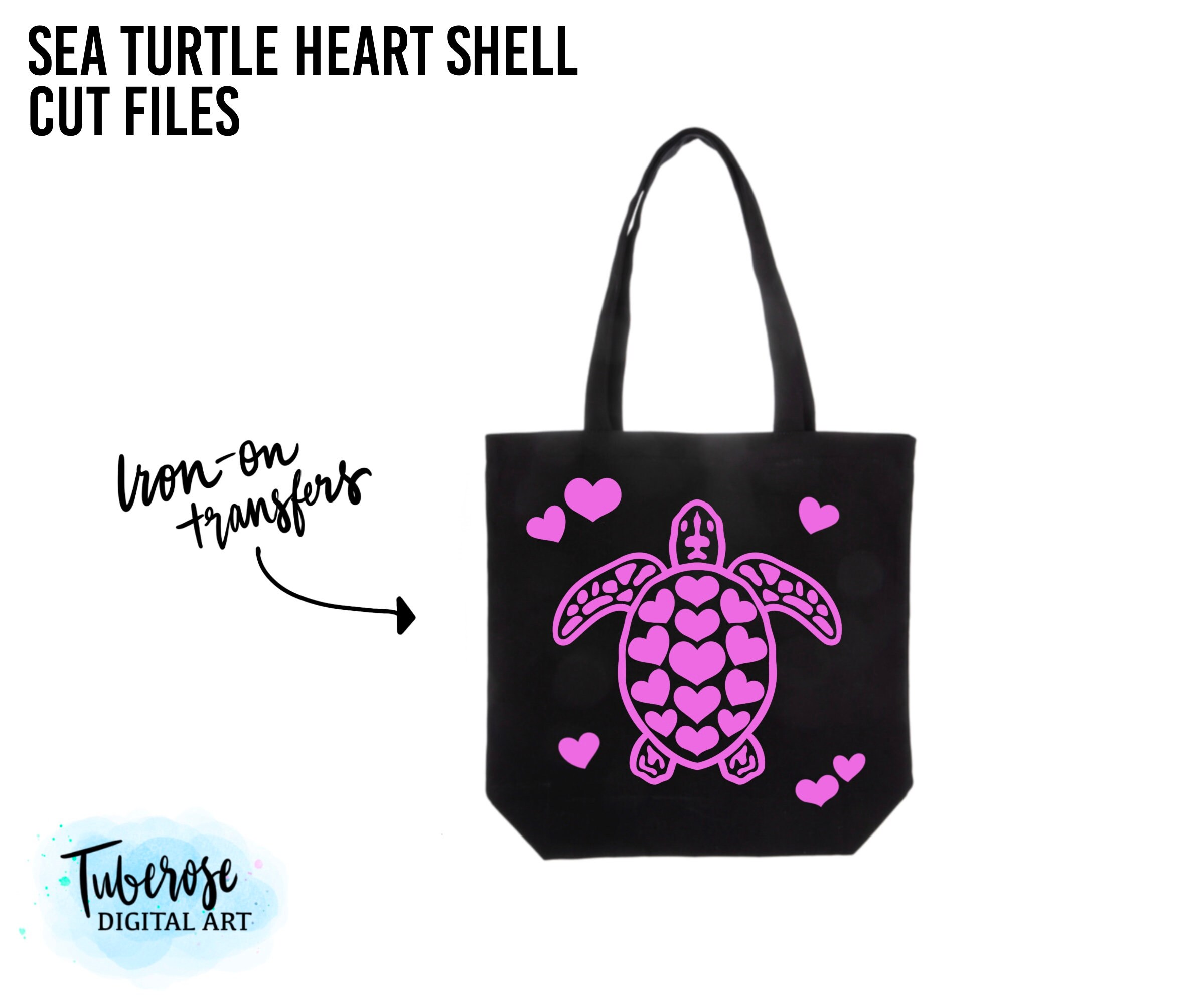 Sea Turtle Hearts Shell, Turtle SVG, Honu Hearts, Valentines Sea Turtle ...