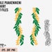 Hibiscus and Plumeria Leaves Strand SVG, Hibiscus Cluster, Frangipani ...