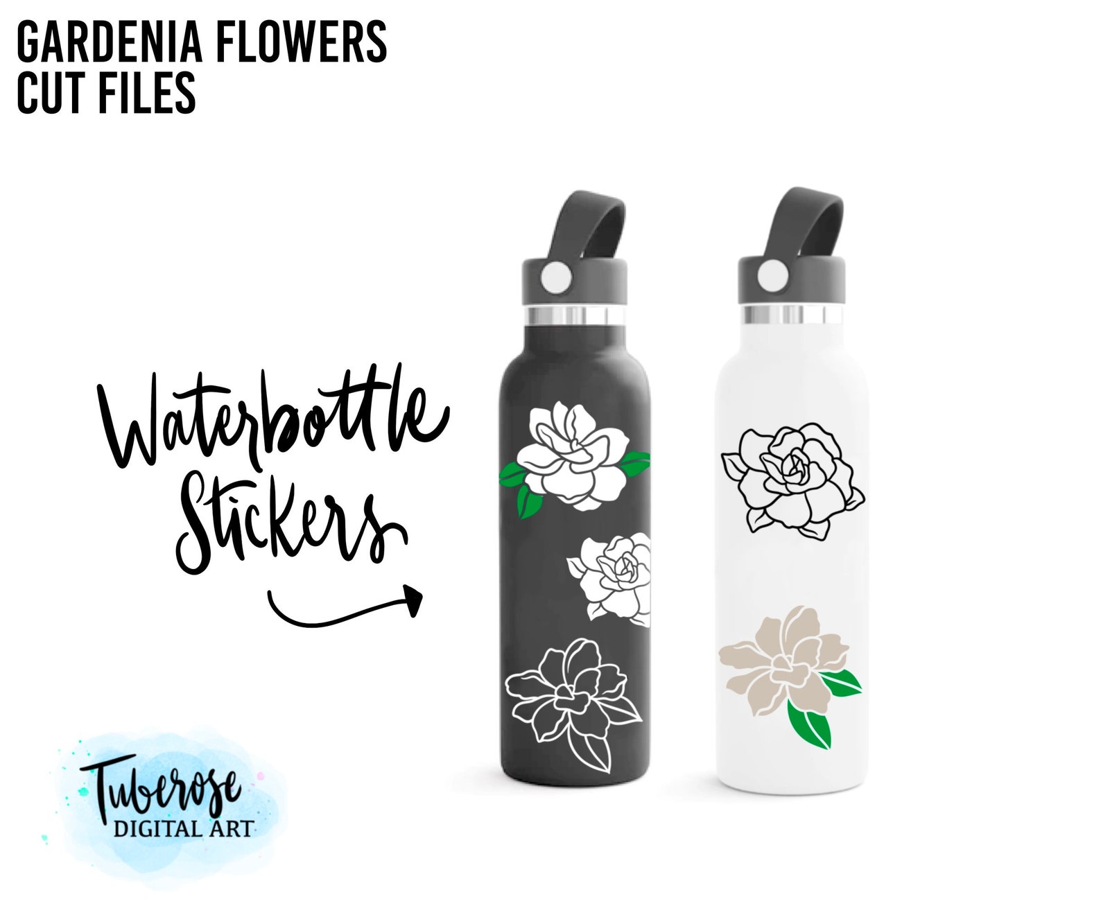 Gardenia Flower SVG PNG Cut Files, Gardenia Flowers Illustrations ...