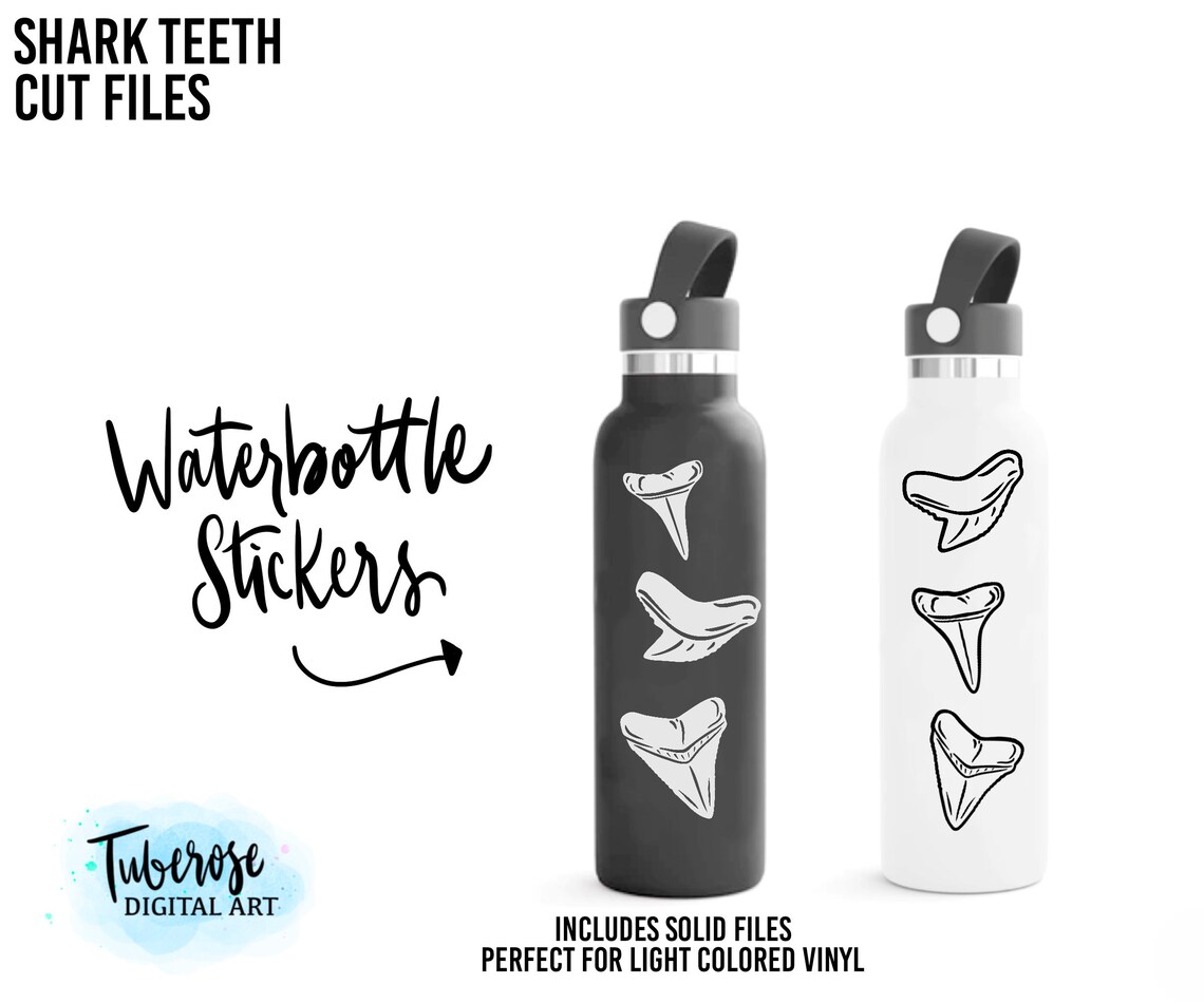 Shark Tooth SVG, Great White Shark Teeth Cut Files Bull Shark Tiger ...