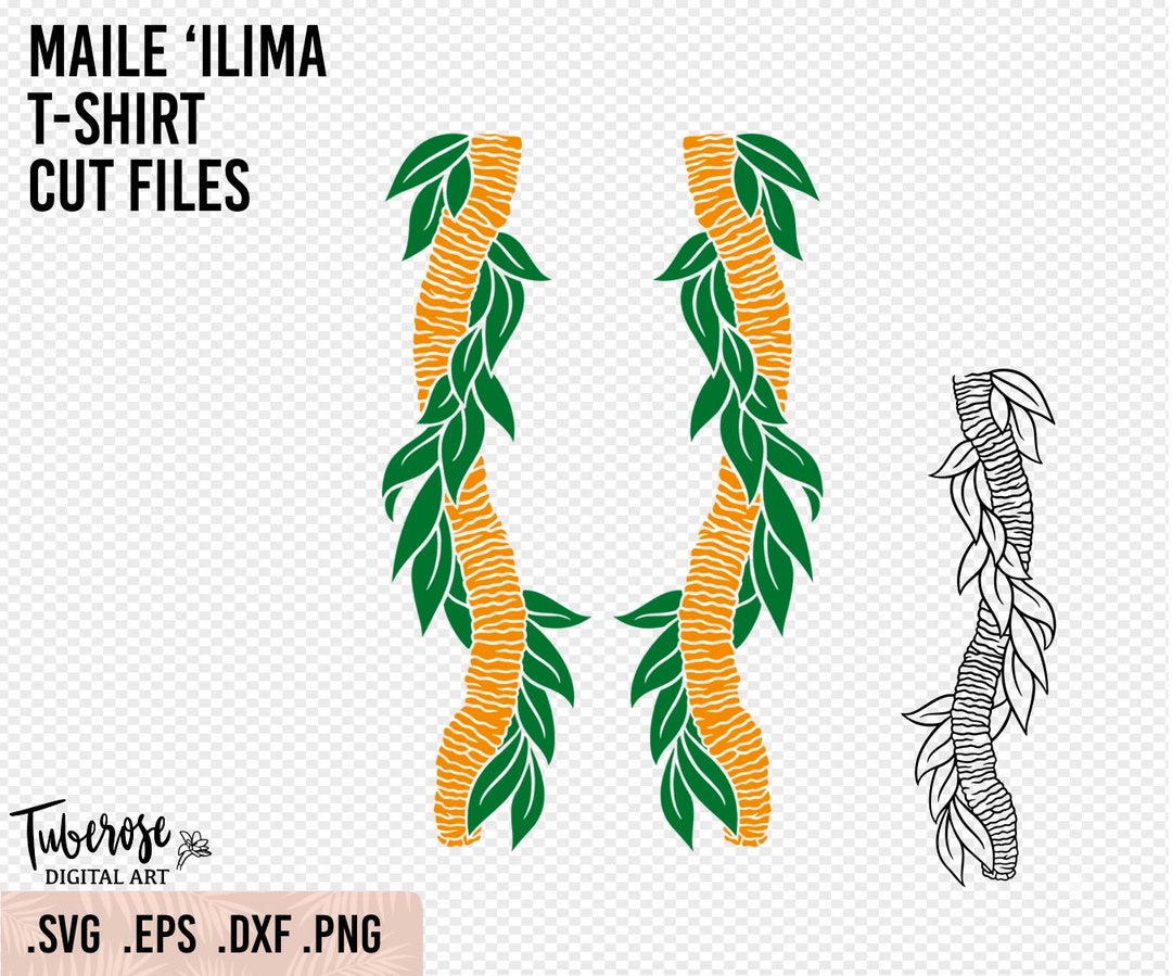 Maile Ilima Lei, Hanging Shirt Lei Svg's. 2 Designs, T-shirt Lei Iron ...